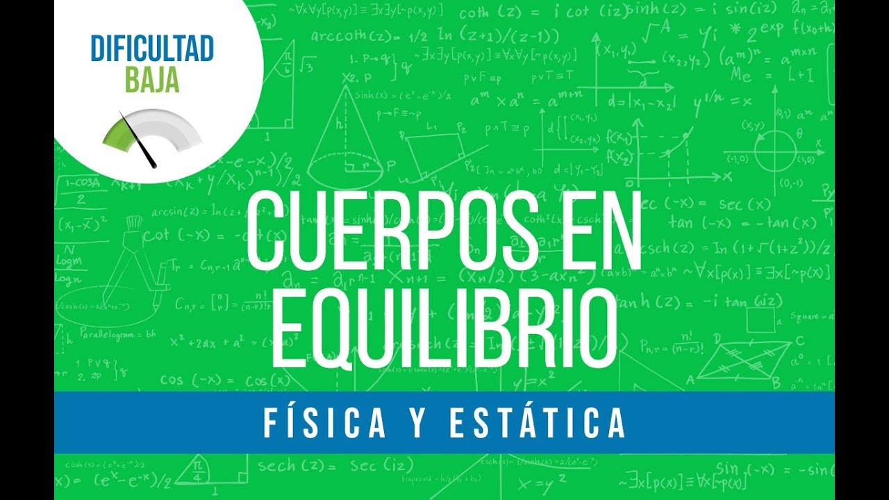 Estática. Ejercicio de cuerpos en equilibrio. Nivel fácil - YouTube