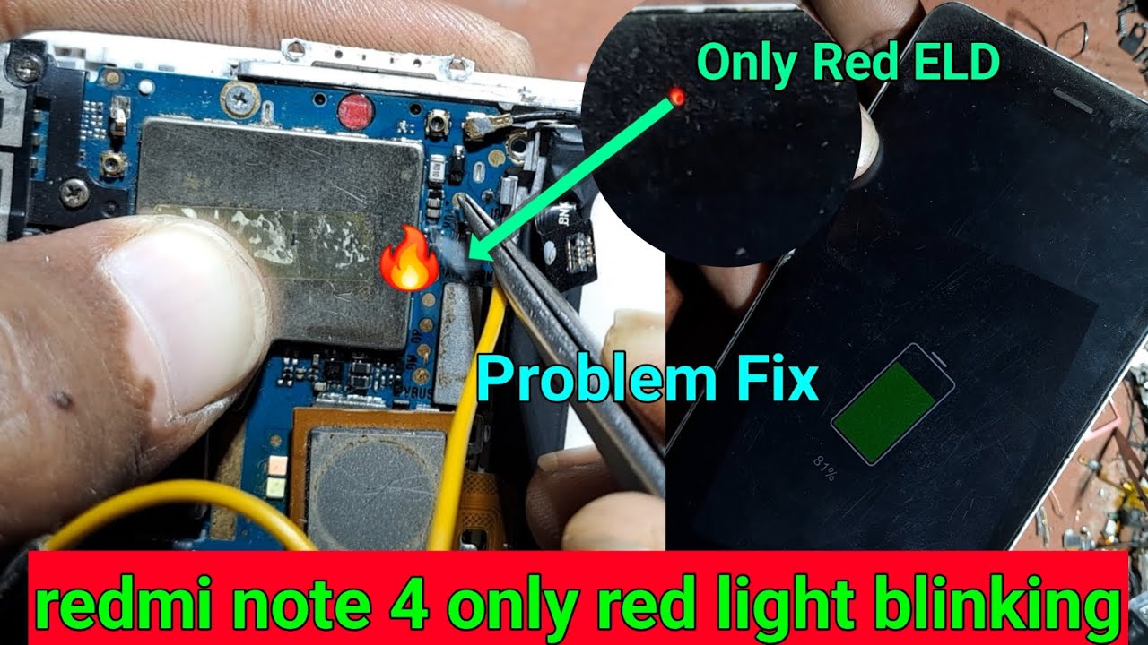 redmi note 4 only red light blinking problem | mi note 4 red light ...