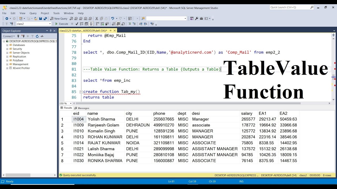 Sql For Data Science Class 24 Practical Guide To User Defined 8225