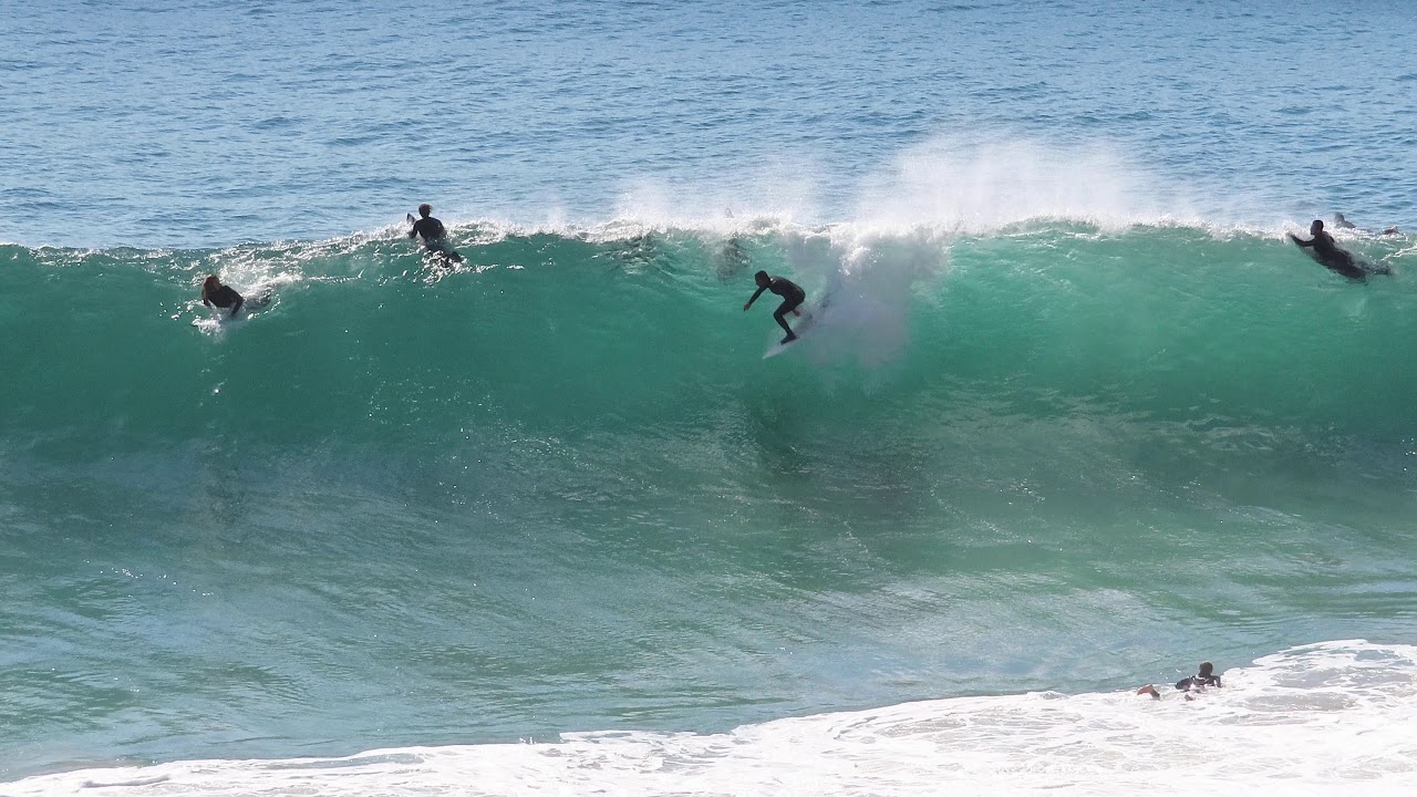 Big Surf at Point Mugu Rock - YouTube