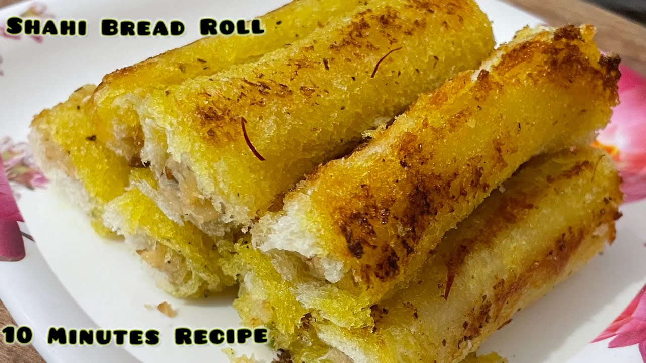 Shahi Bread Roll Recipe | Bread Roll Sweet Dish Recipe | The Vegetarian ...
