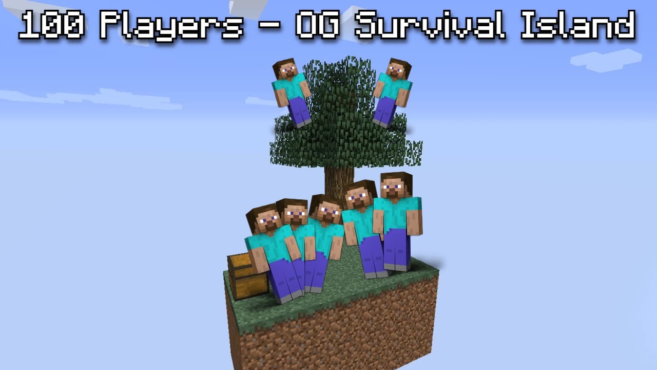 100 Minecraft Players - ORIGINAL SKYBLOCK! - YouTube