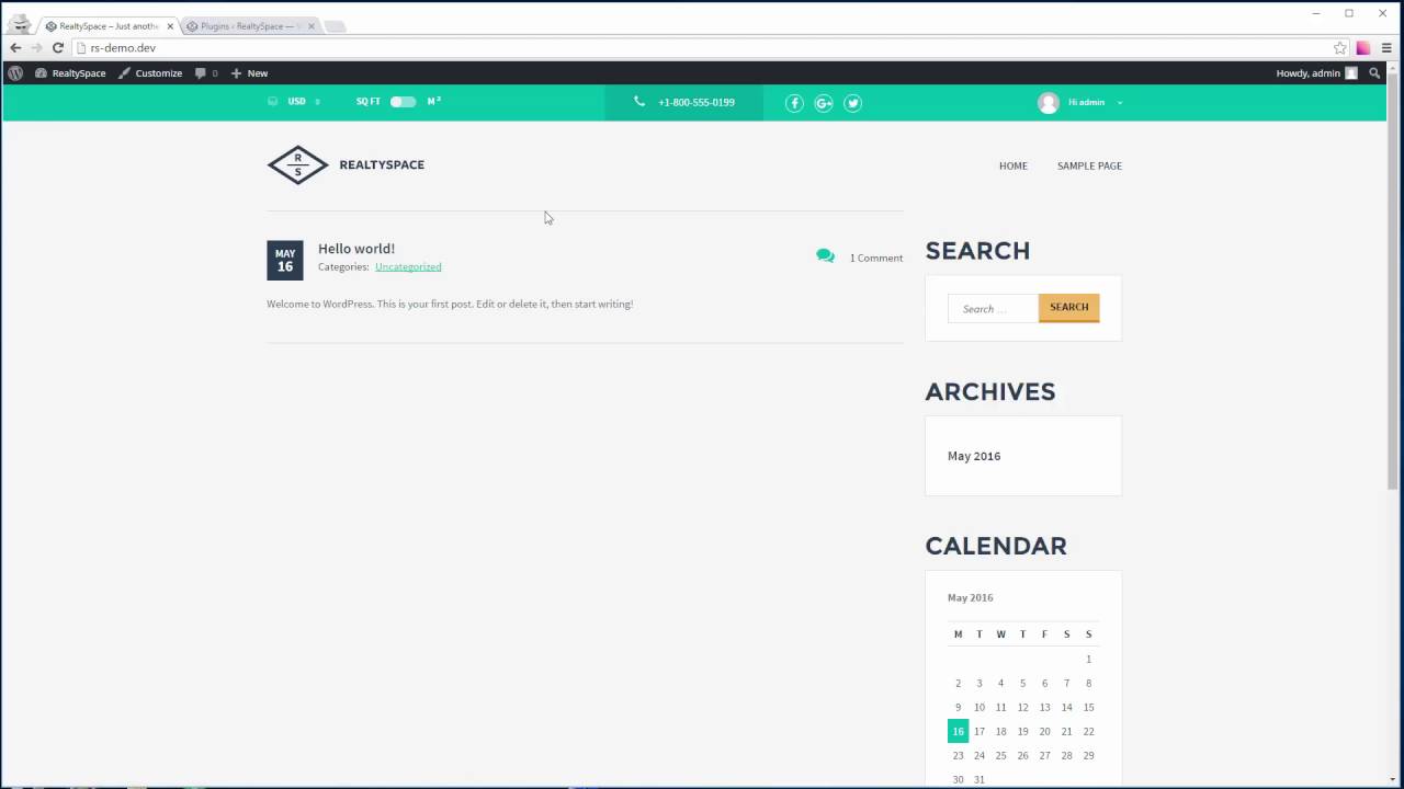 Realtyspace - Real Estate Wordpress Theme - Installation - YouTube