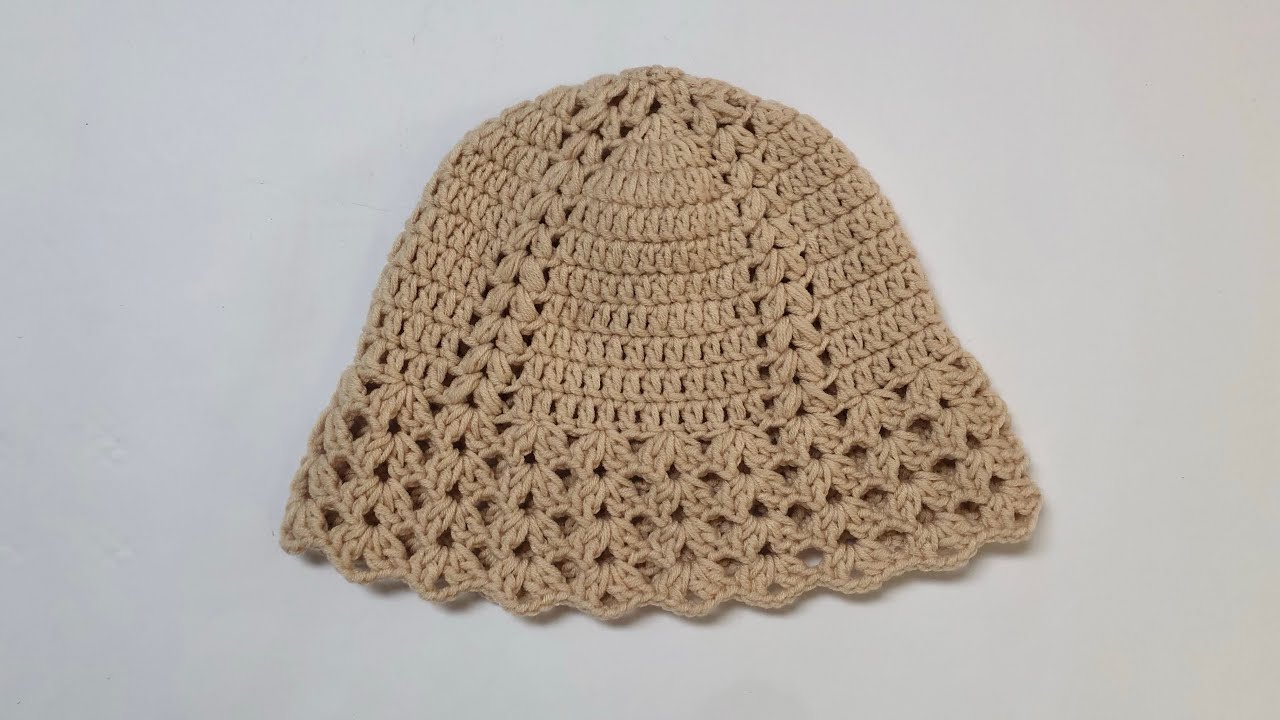 DIY Tutorial Beautiful Bucket Hat Beanie Crochet for Kids and Babies ...