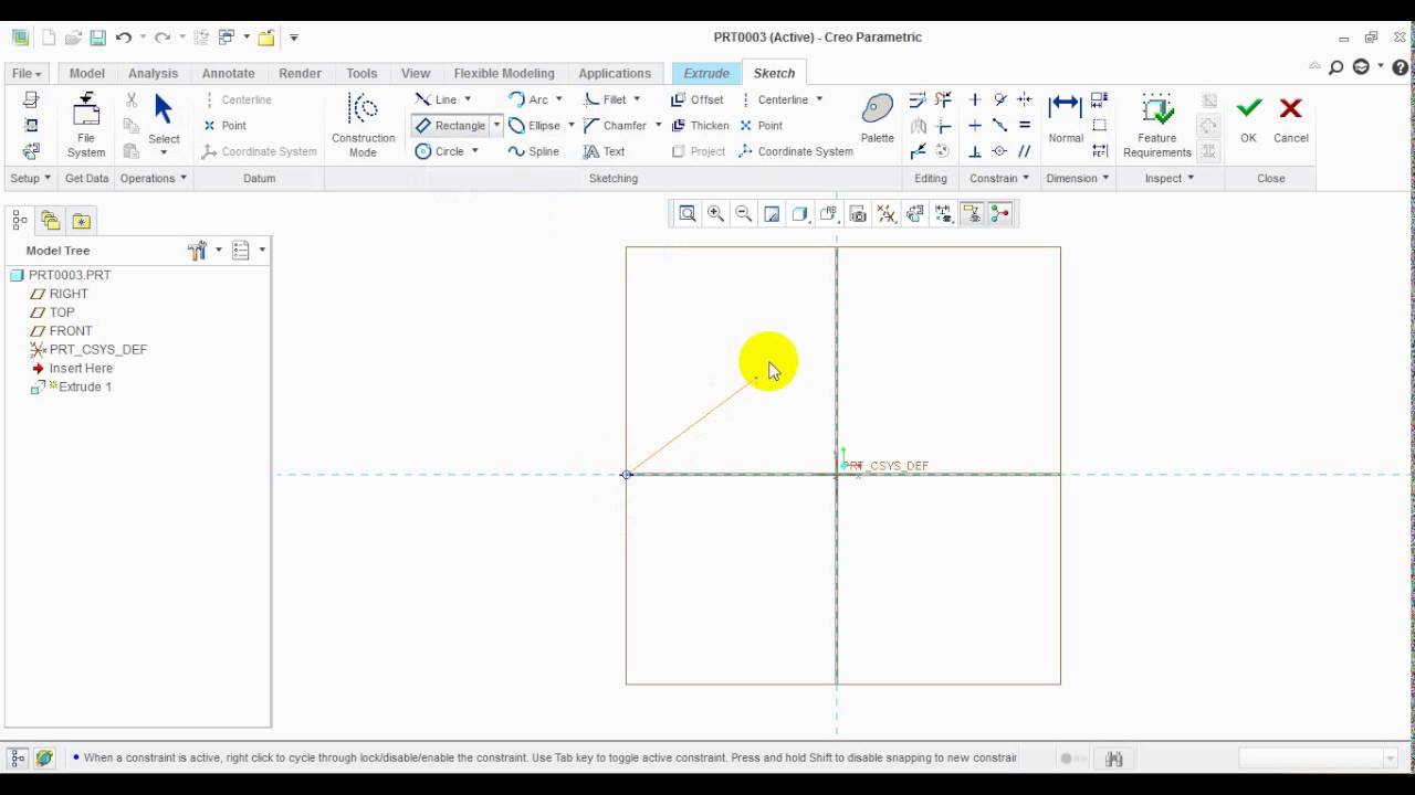 PTC CREO Tutorial RECTANGLE SLANTED YouTube PTC CREO Tutorial RECTANGLE SLANTED YouTube