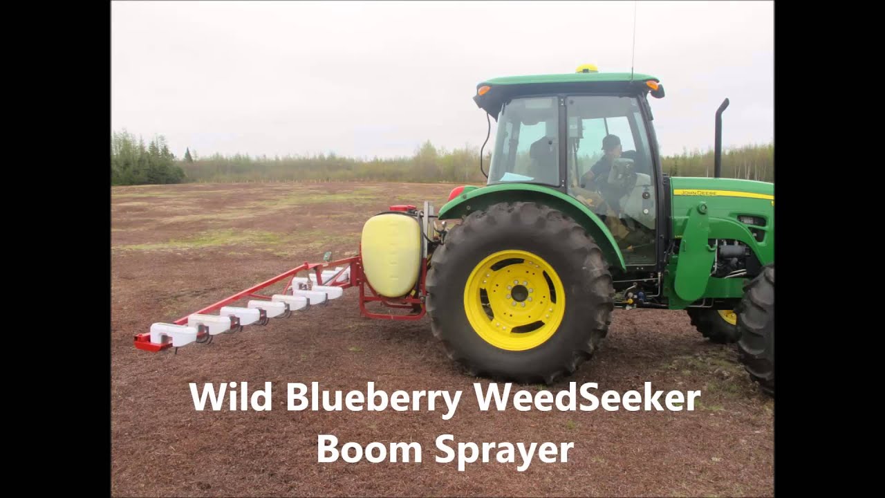 Wild blueberry WeedSeeker boom sprayer system - YouTube