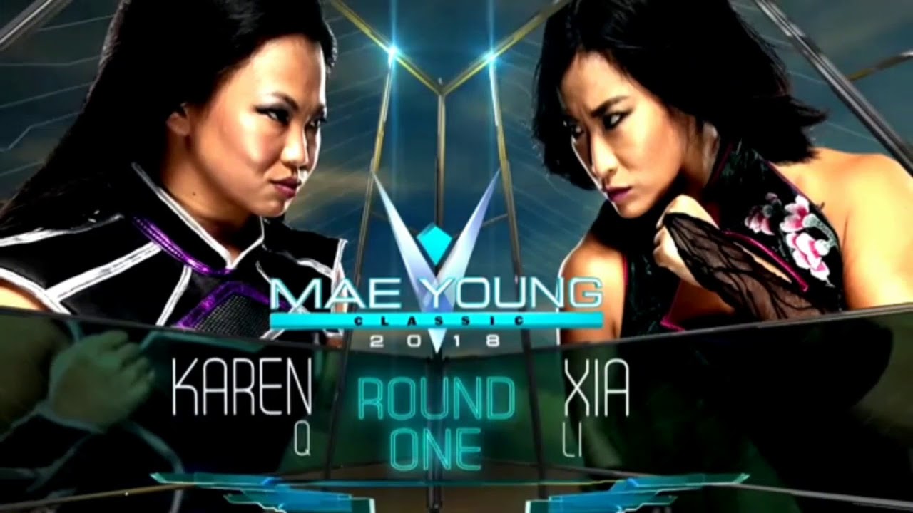 Wwe Mae Young Classic 2018 Karen Q Vs Xia Li Official Match Card Youtube