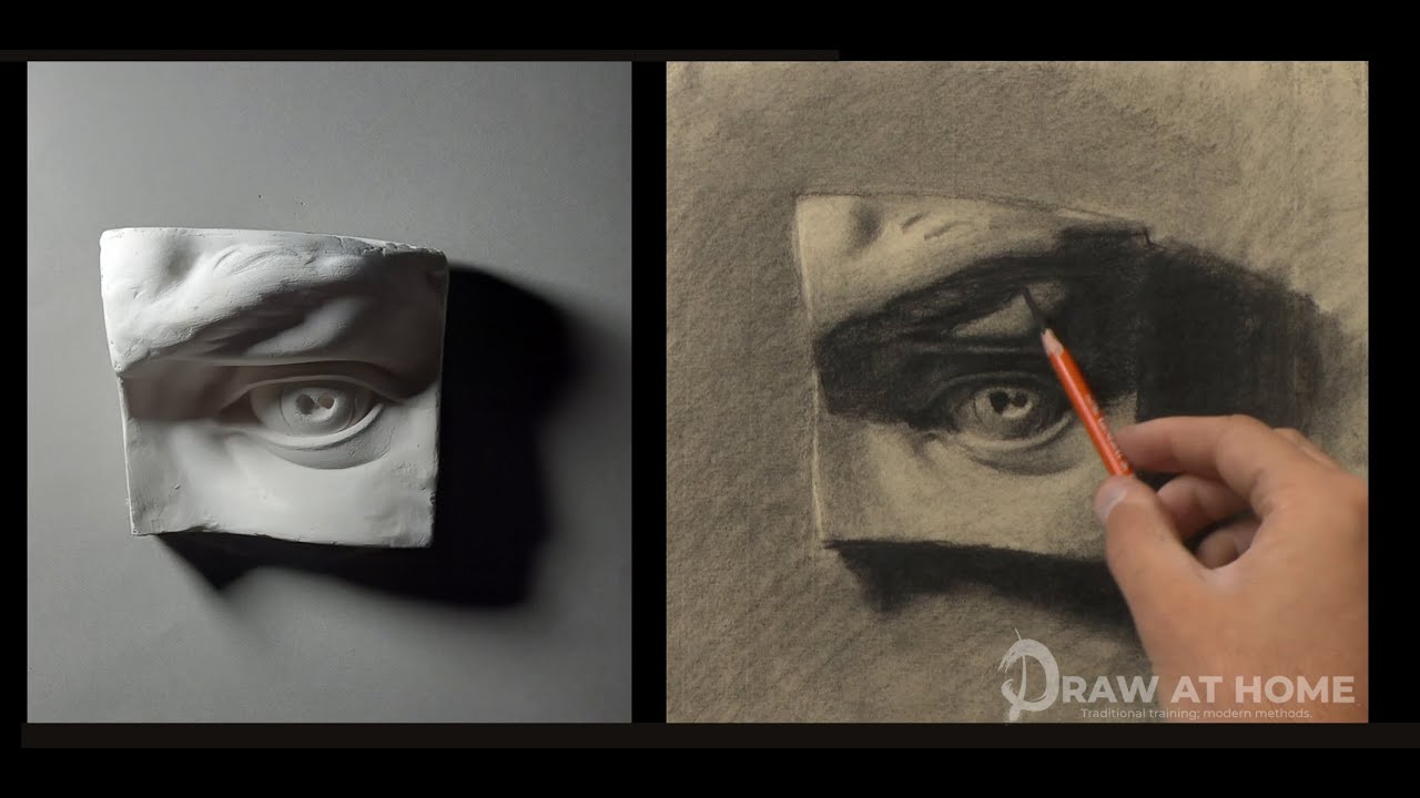 Plaster Cast Drawing: Drawing The Cast *PART 3* - YouTube