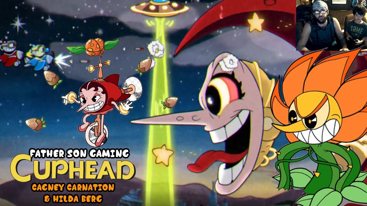 FAMILY GAMING Cuphead - Cagney Carnation & Hilda Berg 2 PLAYER CO-OP ...