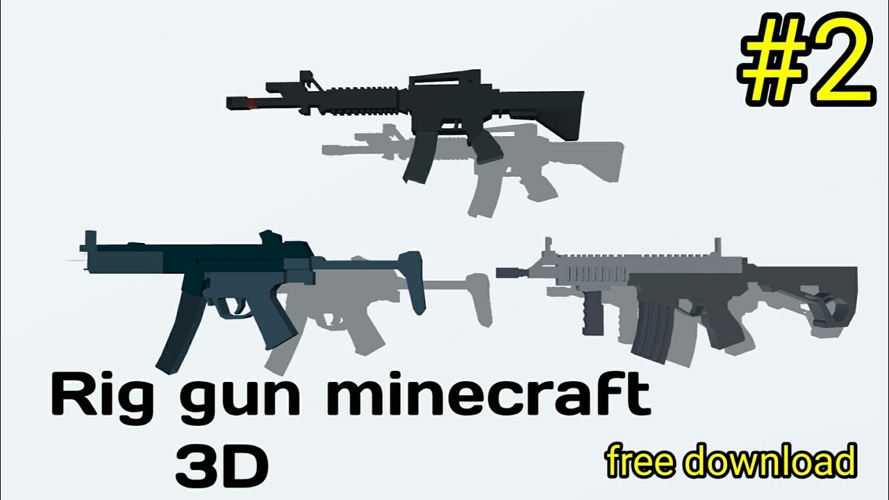 Rig gun Minecraft 3D || prisma 3D || part 2 - YouTube