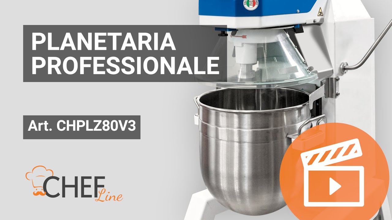 Impastatrice Planetaria Professionale Mod. CHPLZ80V3 - Chefline - YouTube