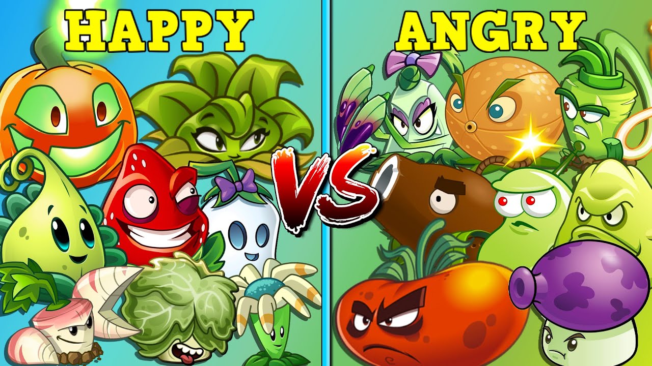 Team HAPPY vs ANGRY - Who Will Win? - PvZ 2 Plants vs Plants Battlez ...