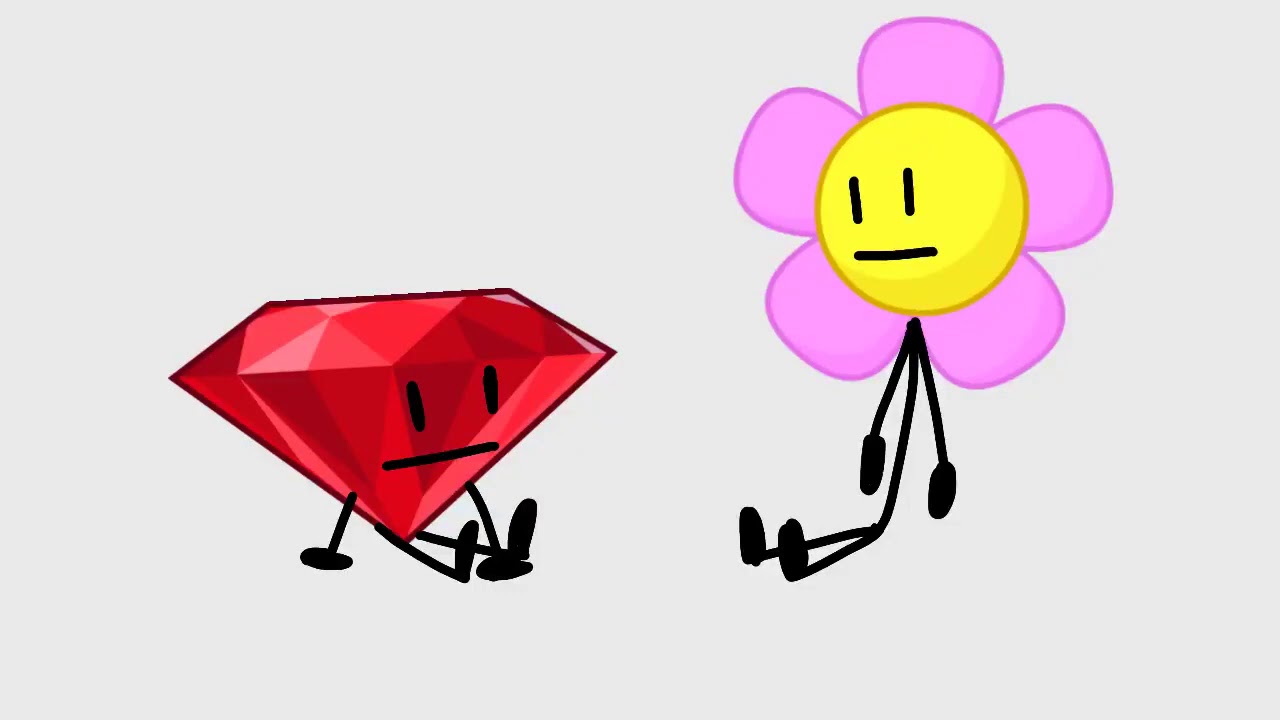 Ruby and Flower talking BFB 100 - YouTube