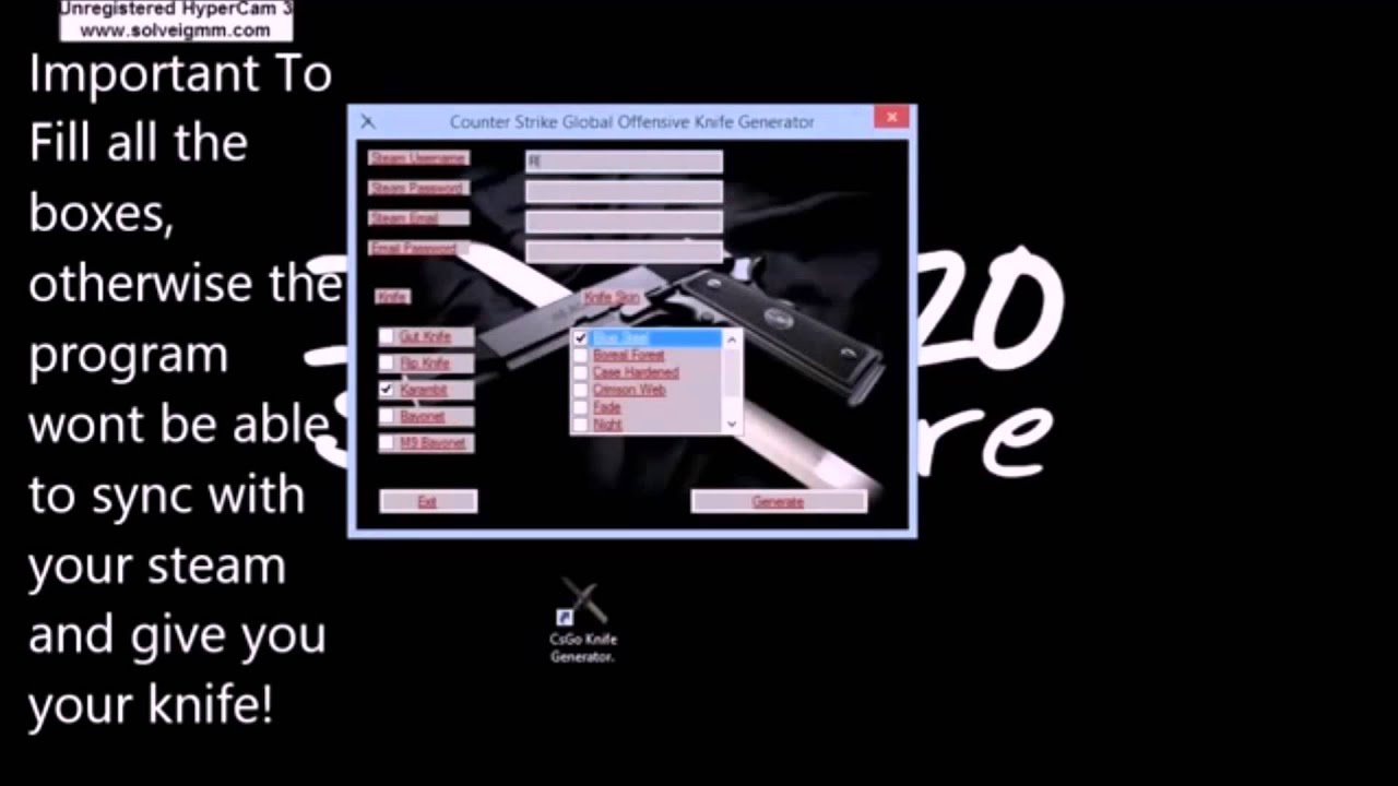 OutDated the first version of my knife generator - YouTube