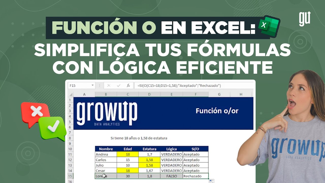 Función O en Excel: Simplifica tus fórmulas con lógica eficiente - YouTube