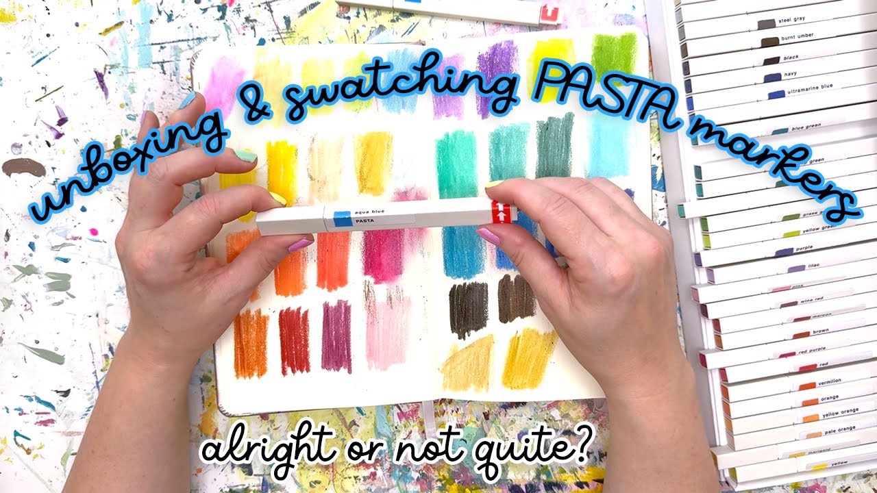 Unbox and Swatch Kokuyo Pasta Markers With Me - YouTube