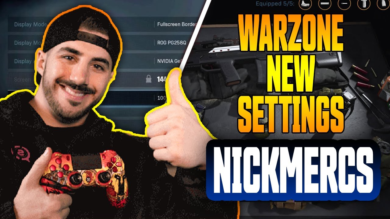 Nickmercs Warzone Settings Controller Binds and Setup New Update 2021 ...