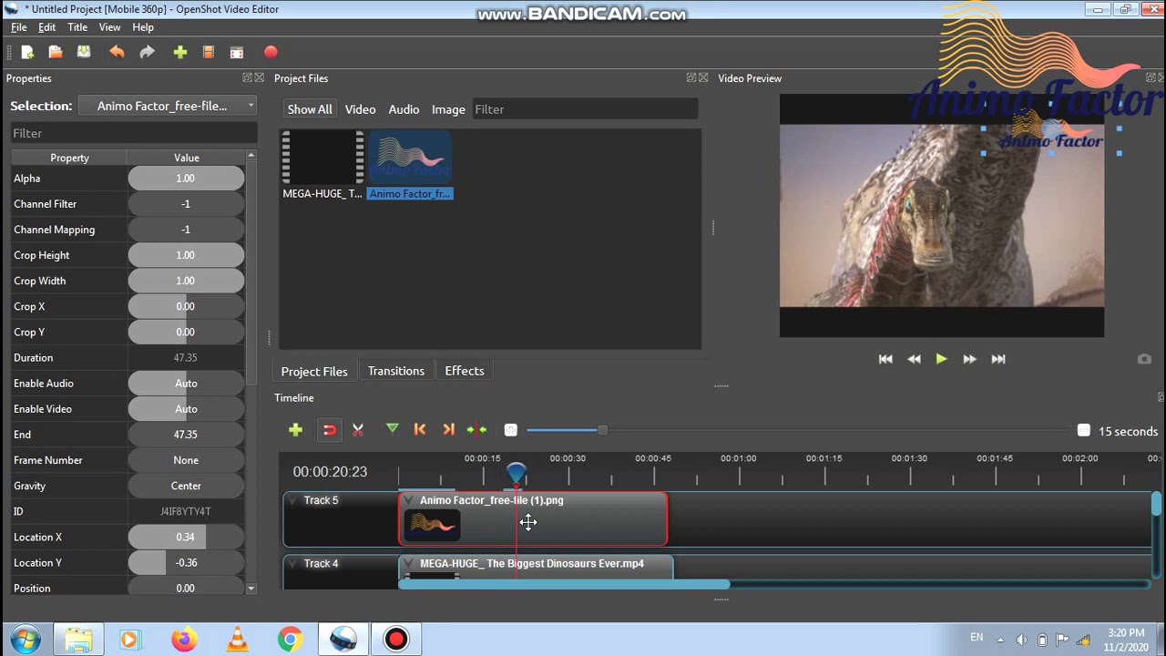 How to add logo watermark in openshot video editor - YouTube
