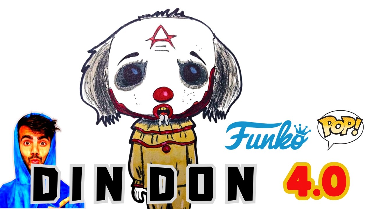 Como DIBUJAR al PAYASO DIN DON 4.0 Funko Pop que entro a la Casa de ...