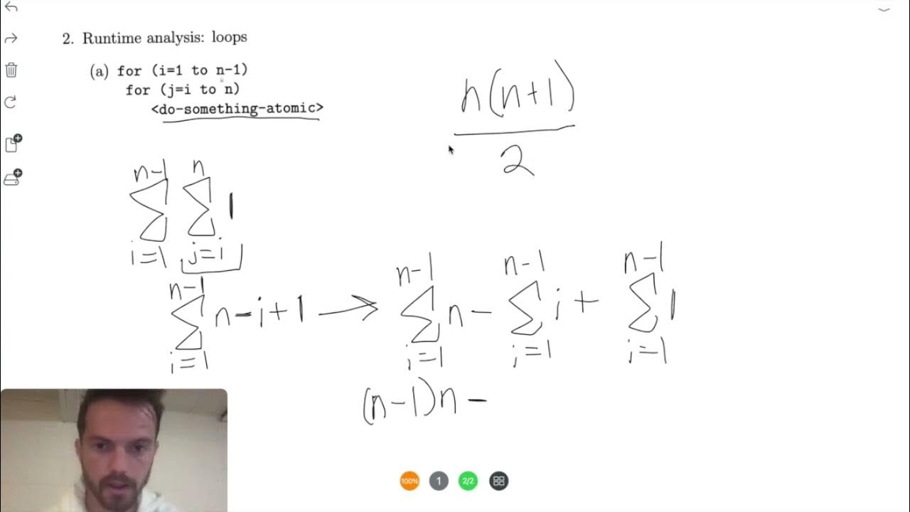 Big O - For Loop Summation Example - YouTube