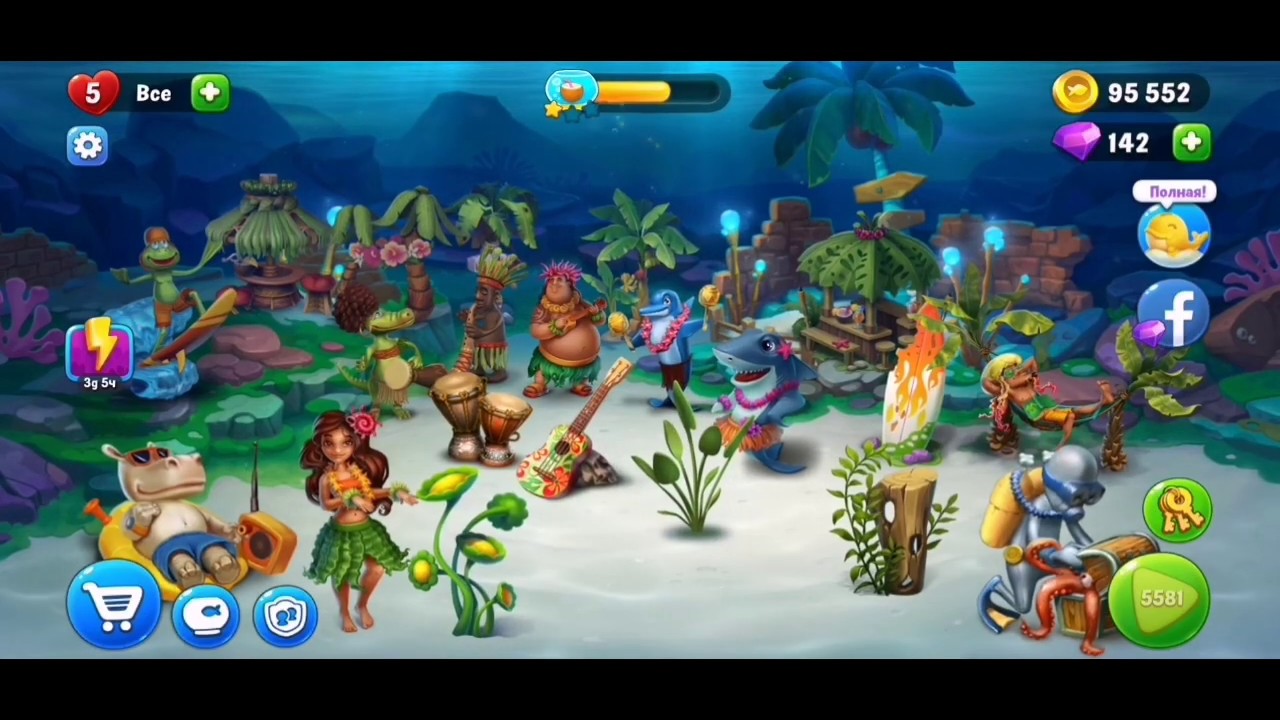 Fishdom : Hawaii Aquarium - Full Decoration - YouTube