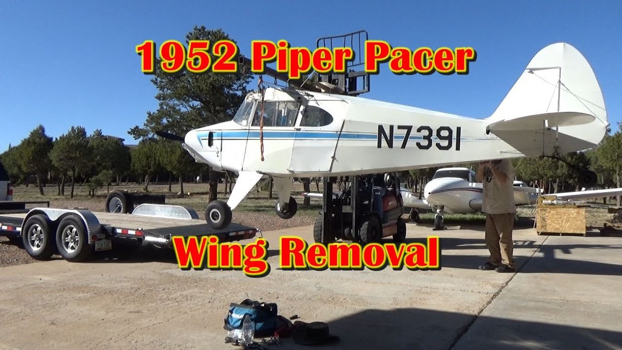 1952 Piper Pacer - Pulling The Wings And Trucking It Home! - YouTube