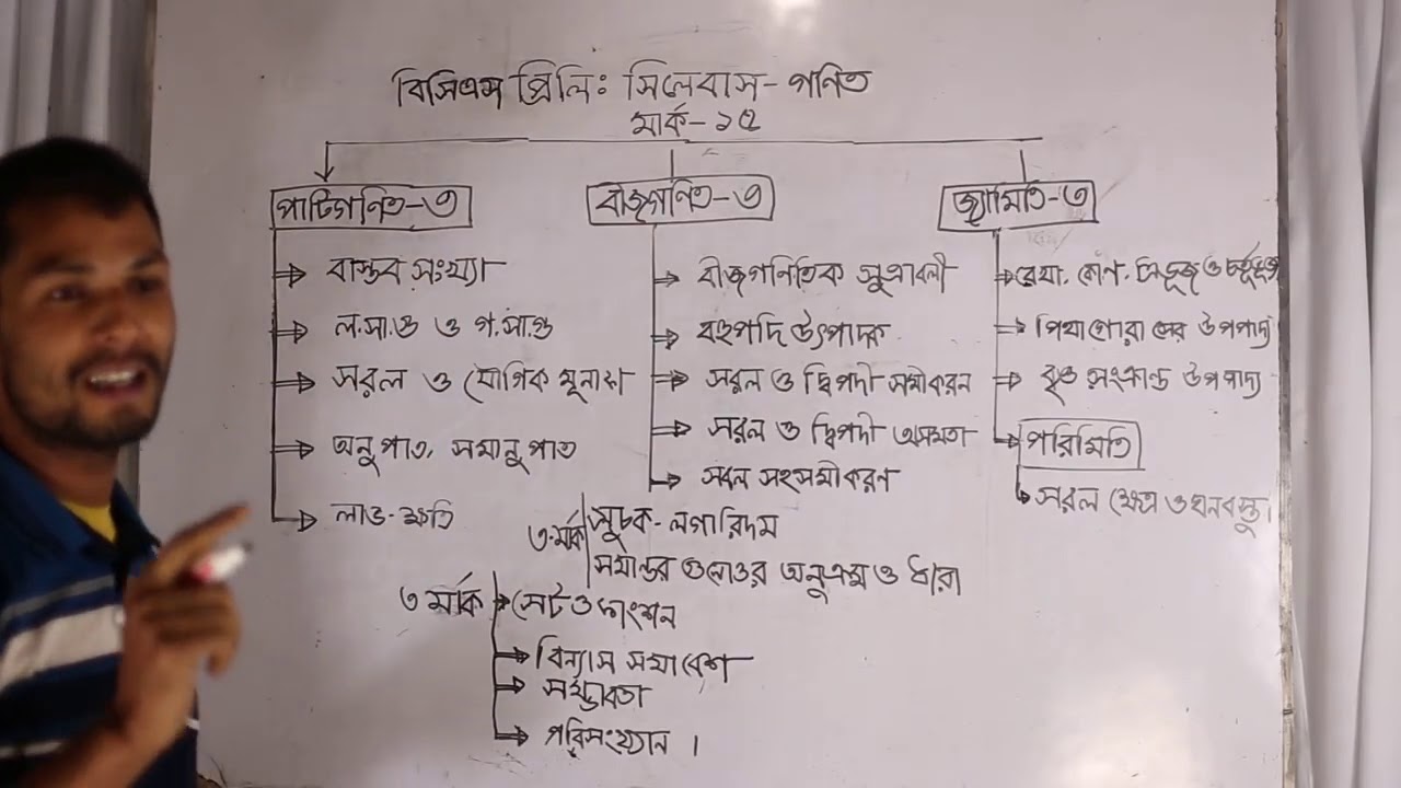 BCS Preliminary Math Syllabus Analysis By Mahbub720P HD - YouTube