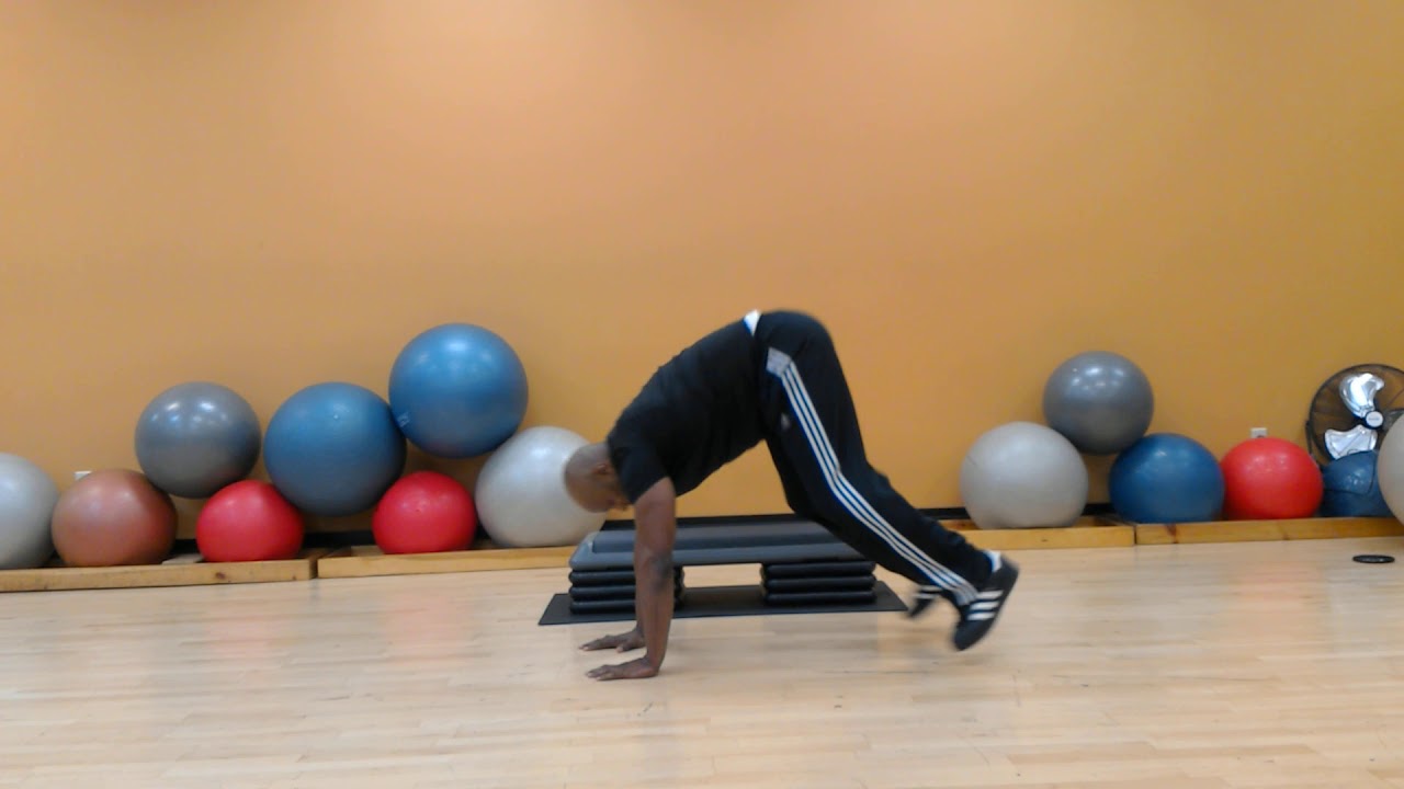 CRAWL PUSH UPS, FOOT TO HAND PLANK STEP UPS, QUICK STEP - YouTube