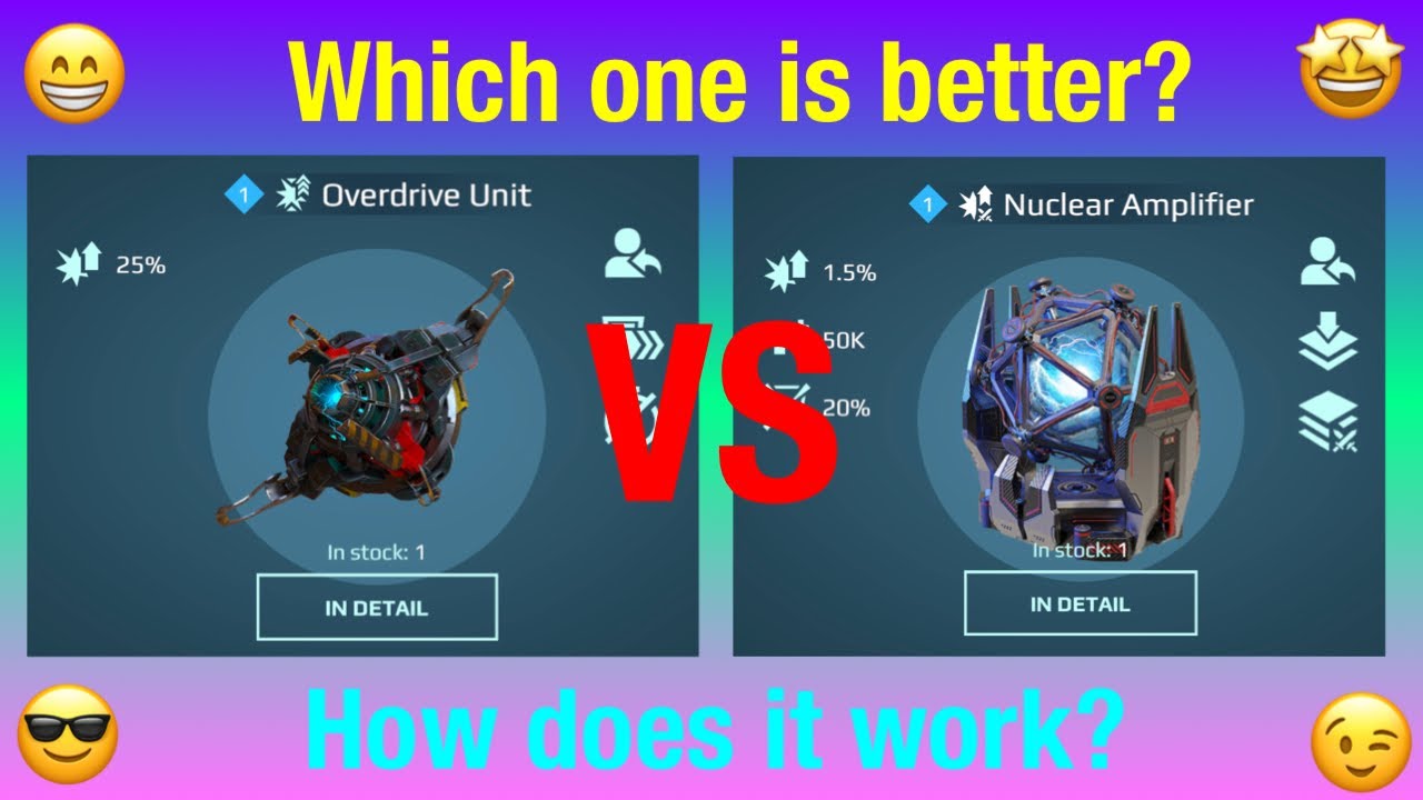 NEW MODULE NUCLEAR AMPLIFIER VS OVERDRIVE UNIT! | War Robots Test ...