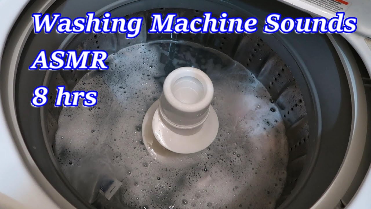 🔴 8 hrs WASHING MACHINE Sounds ASMR for Sleep, Study & Relax | White ...