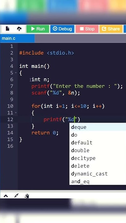 Print any table using C 😺 - YouTube