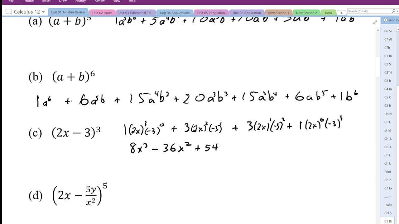 01 Binomial Theorem and Polynomials Part1 - YouTube