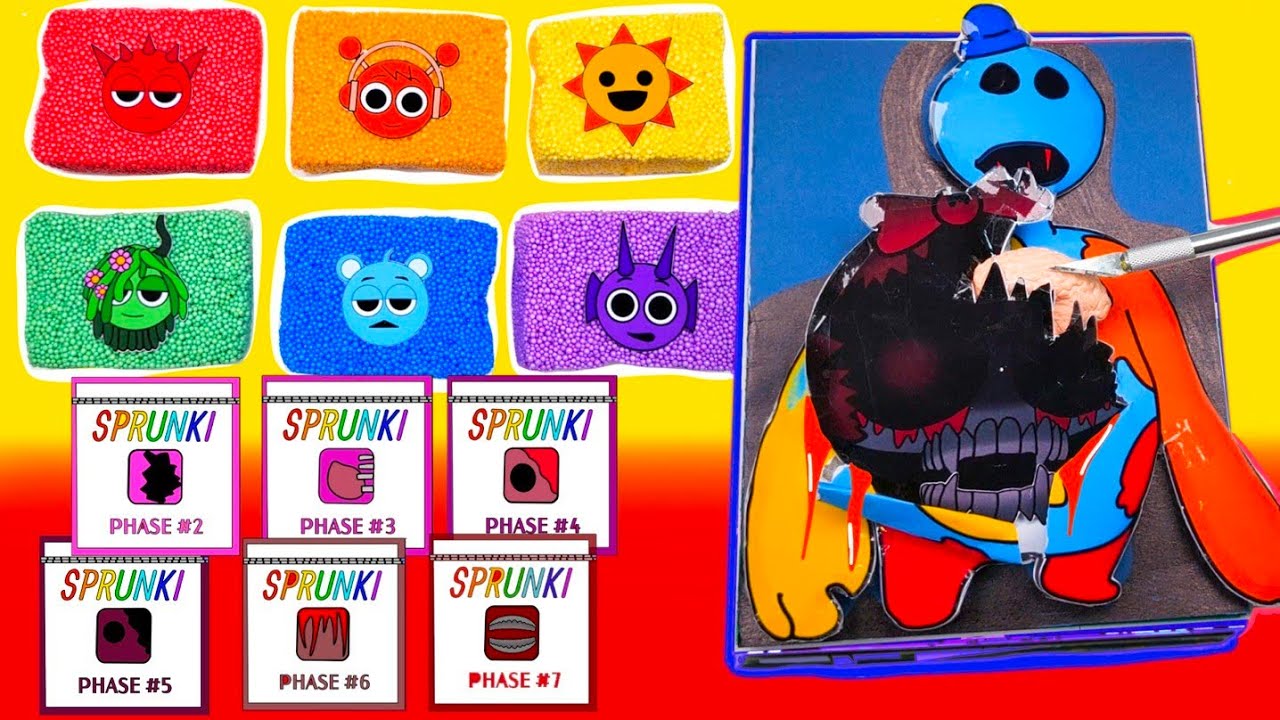 PAPER DIY💖INCREDIBOX SPRUNKI HORROR CUBE PLAYBOOK+SPRUNKI CUBE SQUISHY ...
