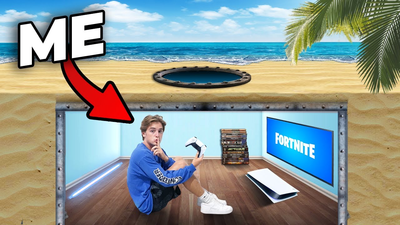 I Built An EPIC Hidden Gaming Room On An Island! - YouTube
