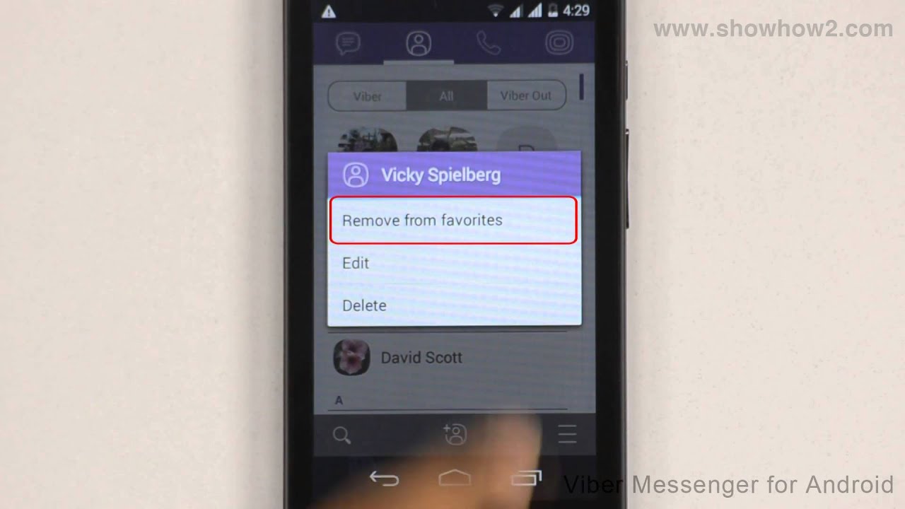 Viber Messenger - How To Remove A Contact From Favorites - YouTube