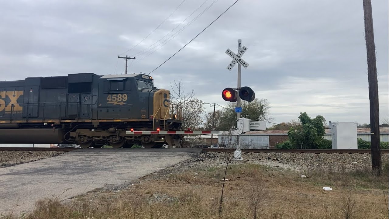 CSX 4589 Leads Long CSX X583 SB Manifest Train Outta Hamlet Yard Hamlet ...
