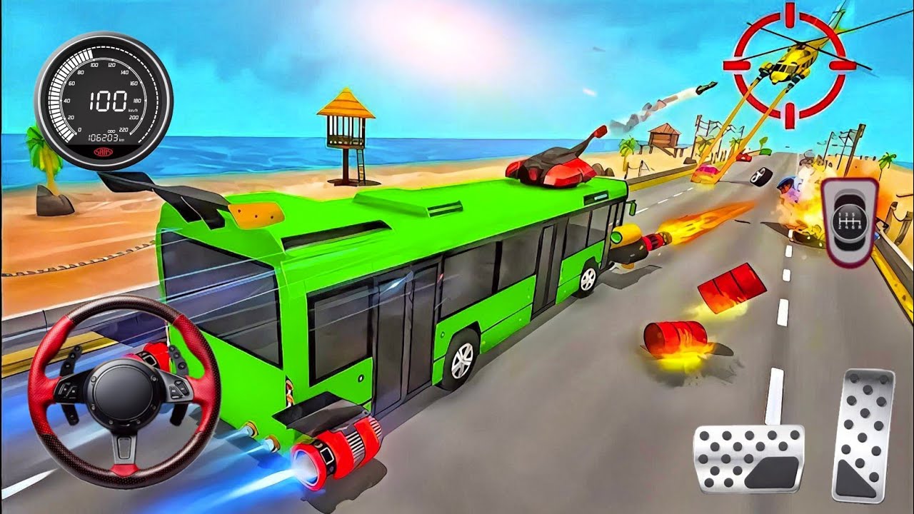 Impossible Bus Stunt Jump Simulator ! Bus Simulator: Ramp Stunt Game ...