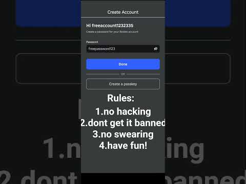 1.free roblox account dont get it banned!:(