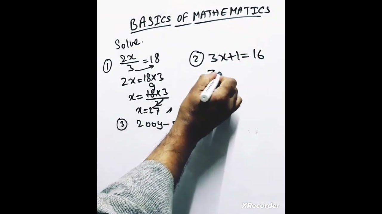 Basics of Mathematics - YouTube