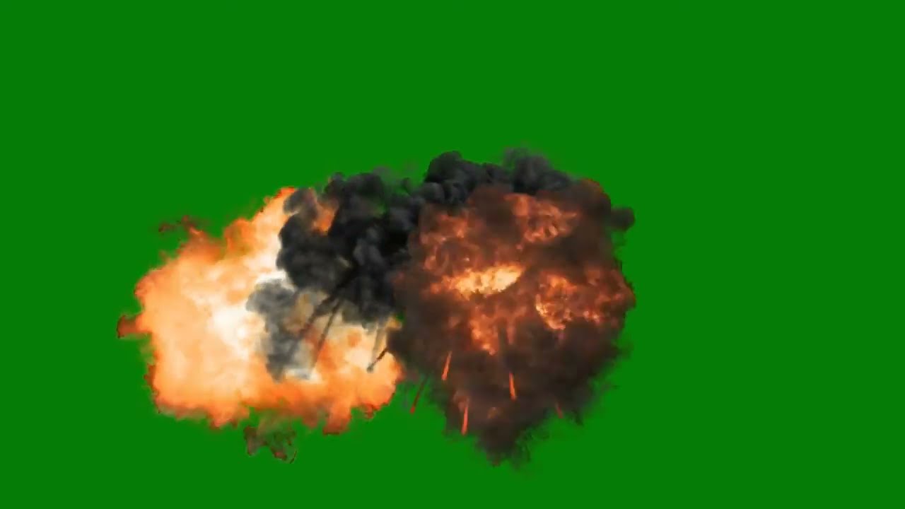 Explosion effect ( green screen ) - YouTube
