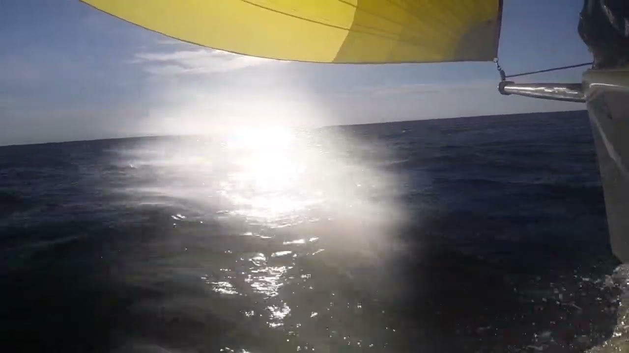 flying the spinnaker OBX sailing Henderson 30 sailboat - YouTube