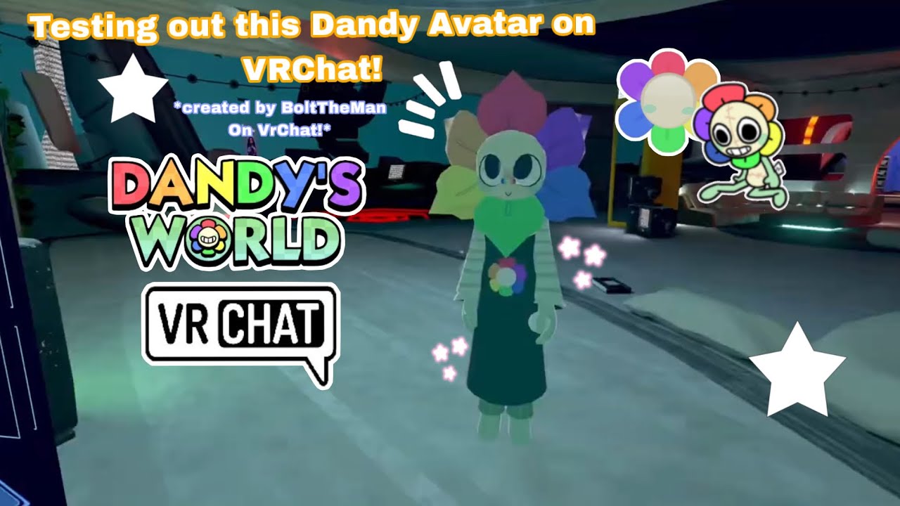 Testing Out DANDY CHARACTER on VrChat! | Avatar Created By BoltTheMan ...