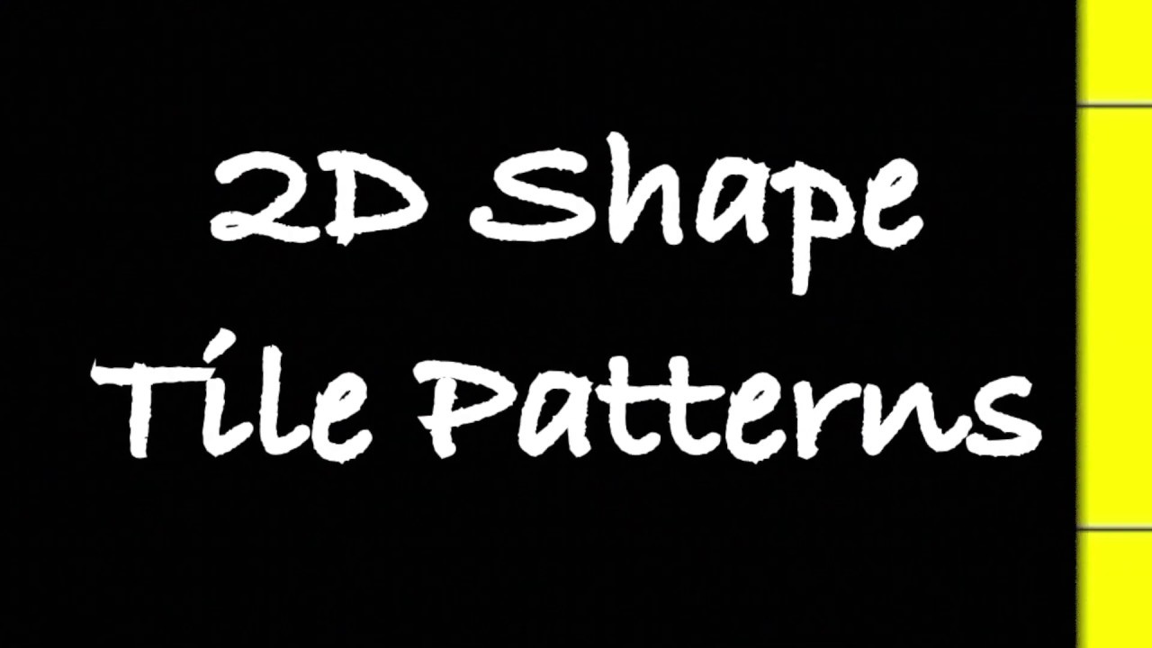 2D Shape Tile Patterns - YouTube