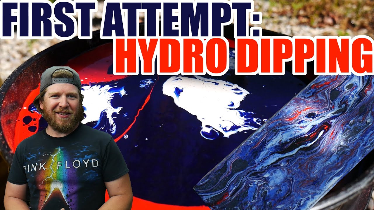 My First Attempt at Hydro Dipping: Swirling Paint Dip - YouTube