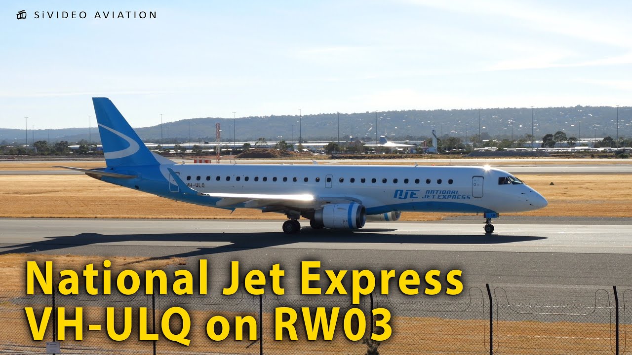 National Jet Express (VH-ULQ) departing Perth Airport on RW03. - YouTube