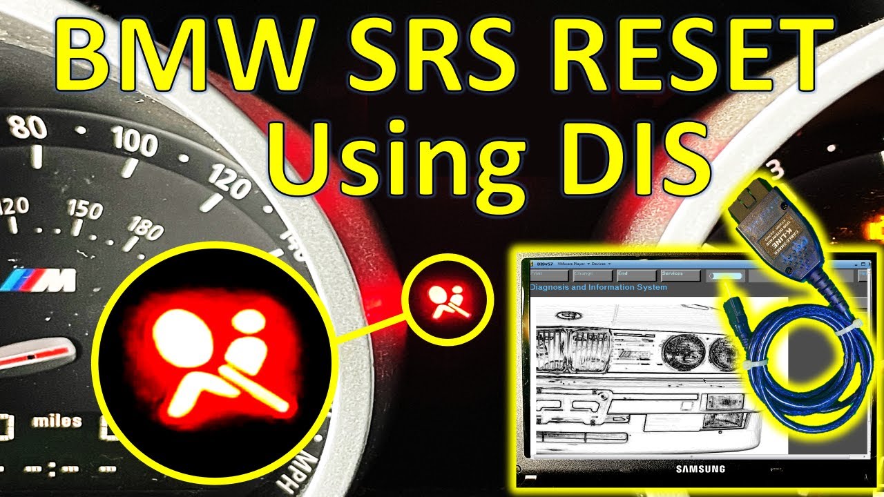BMW SRS Warning Light Reset / Using DIS Software - YouTube