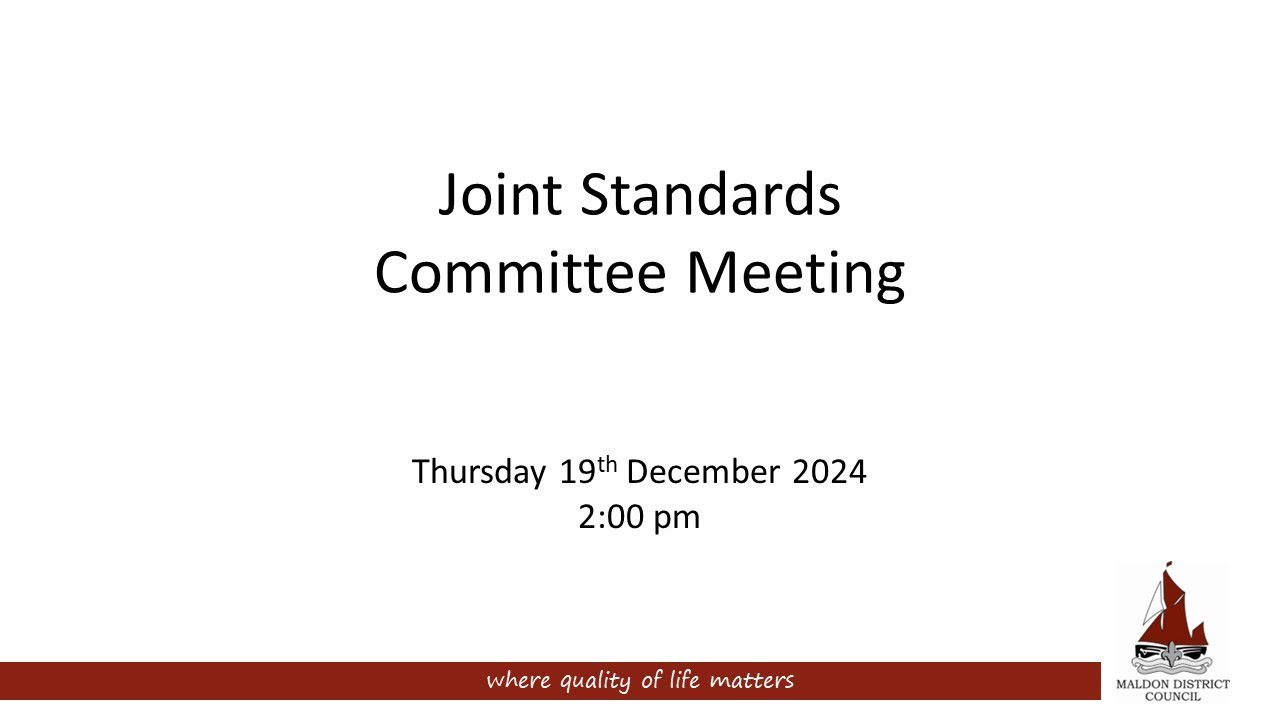 19/12/2024 - Joint Standards Committee meeting - YouTube