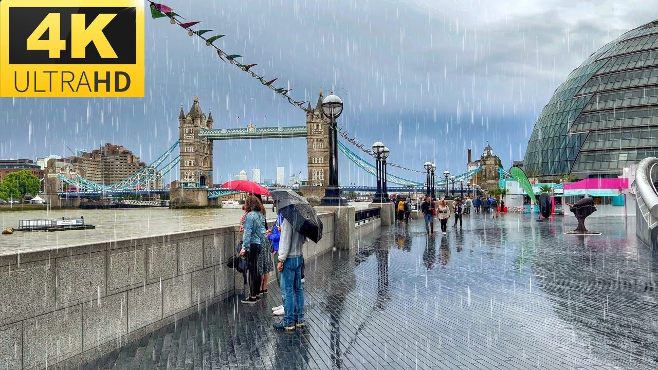 Heavy rain walk in London 2022 (2). - YouTube