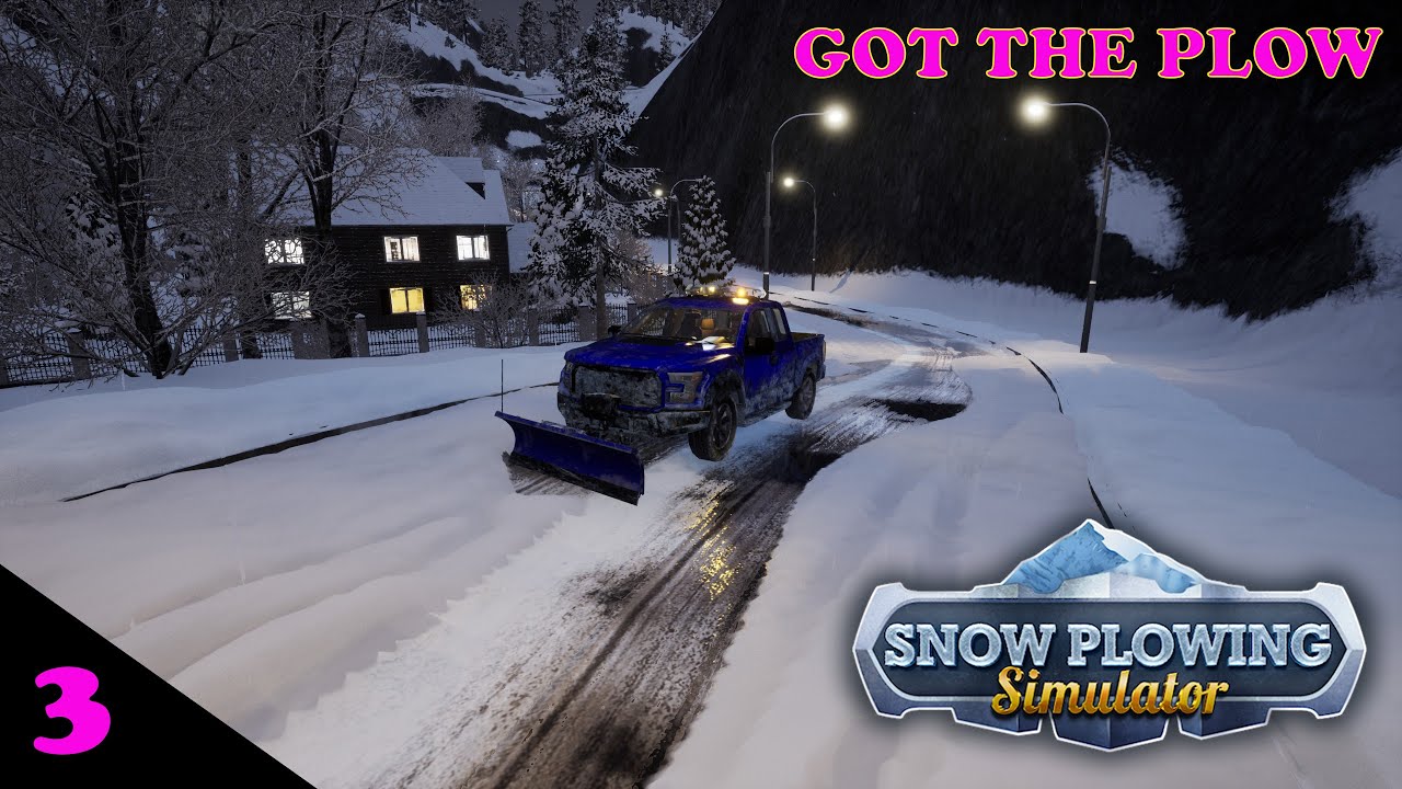 Snow Plowing Simulator Ep 3 Finally got myself the plow - YouTube