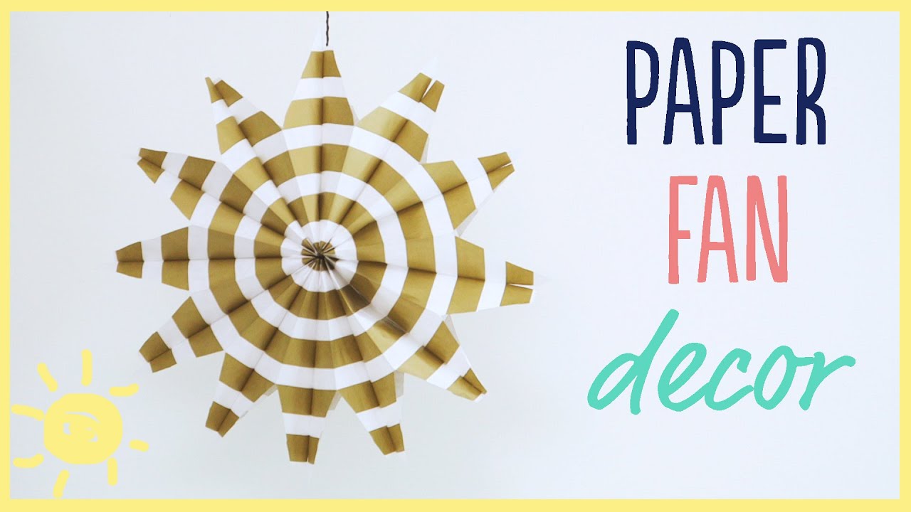 DIY | Paper Fans (Easy Party Decor!!) - YouTube